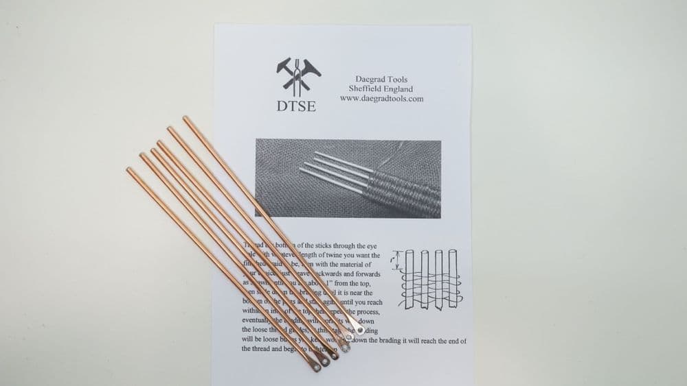 peg weaving sticks copper plated steel 3 2mm diameter choice of quantity