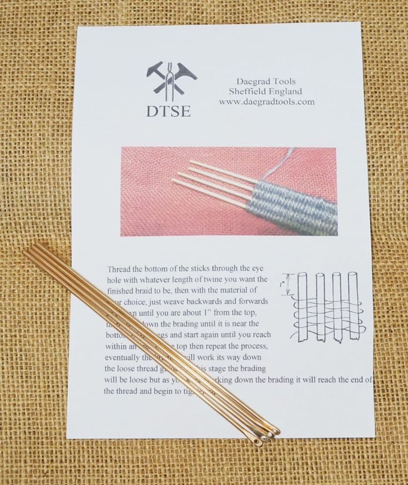 peg weaving sticks in 2 4mm bronze choice of quantity