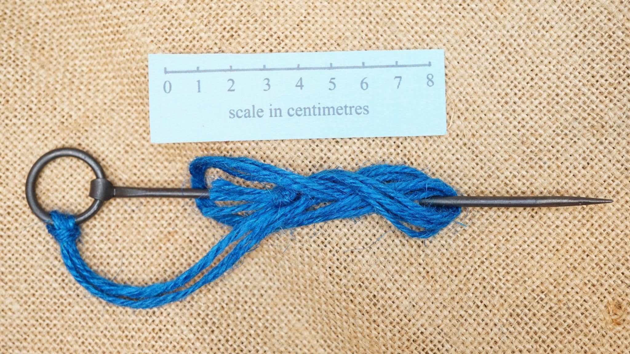 rolled eye anglo-saxon viking and early medieval cloak pin with string