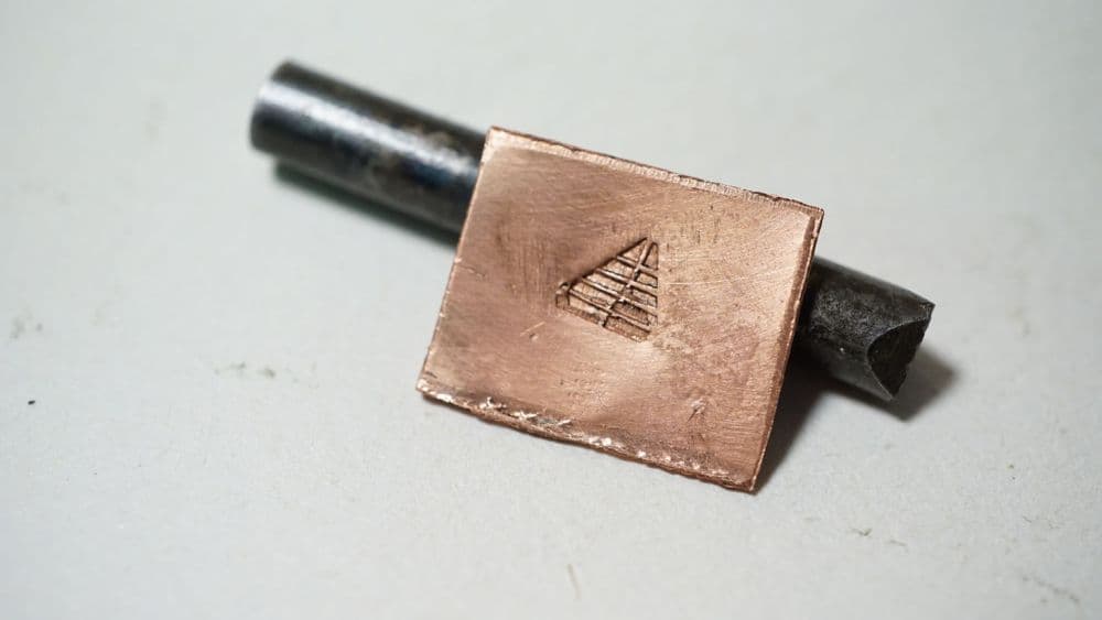 roman anglo saxon viking triangle fir tree metalworking punch