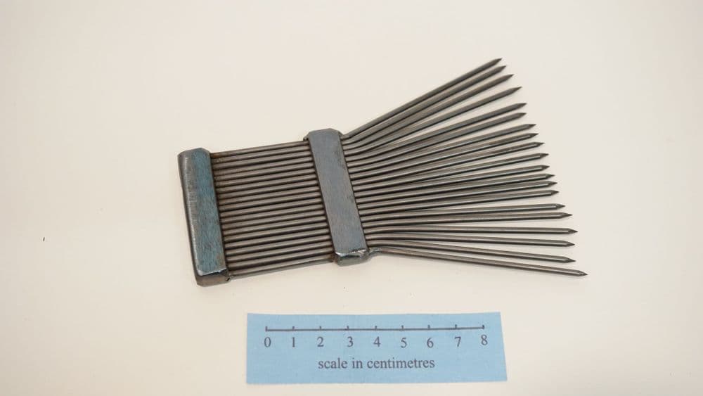 Roman bench mounted wool comb great Dunmow find