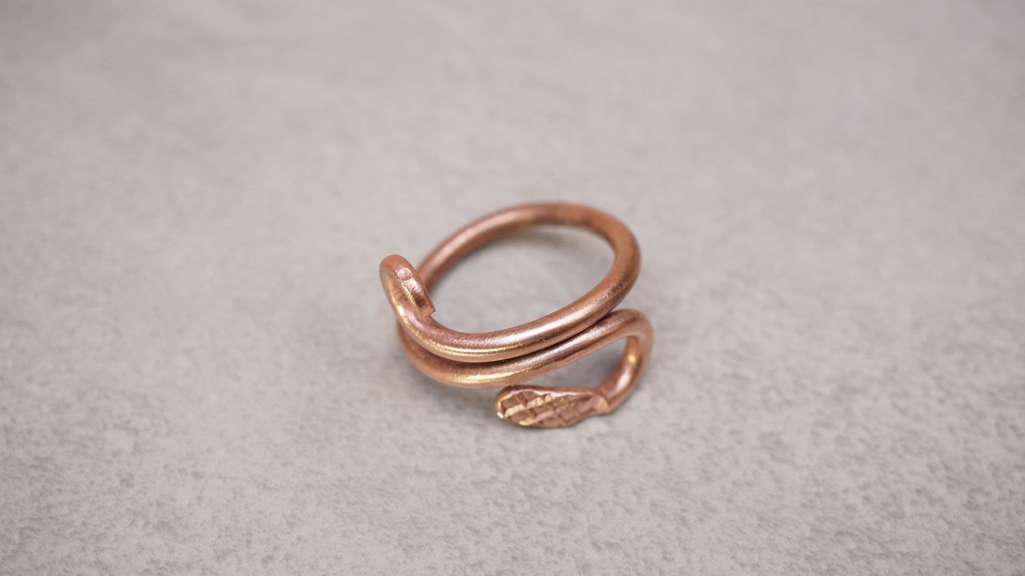 Roman Copper snake finger ring from cirencester