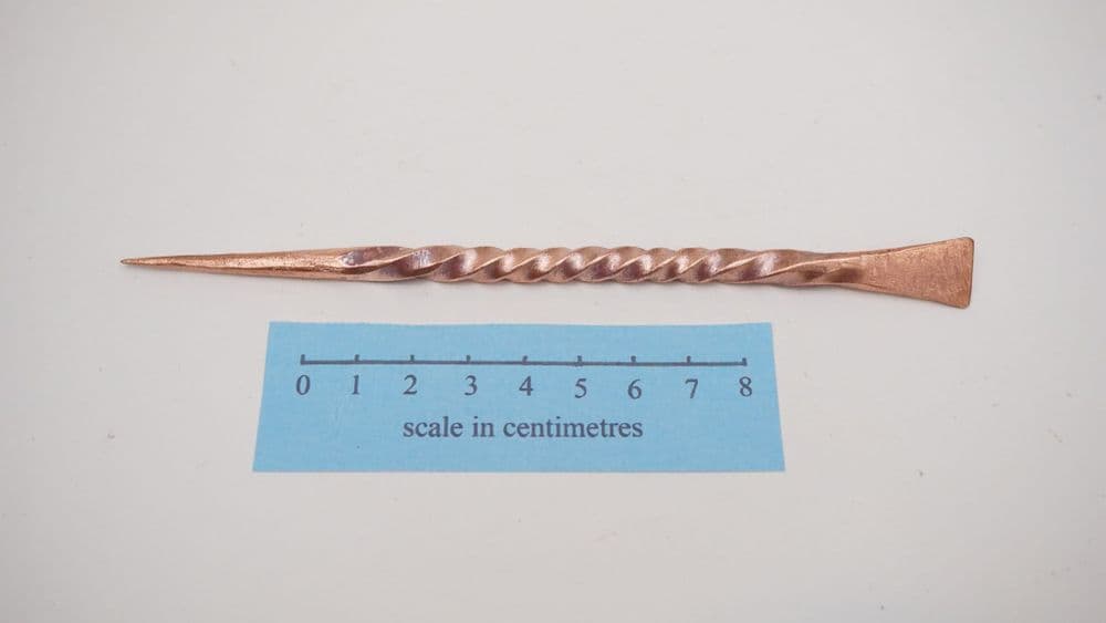 roman copper stylus hand forged london find 50-120 AD