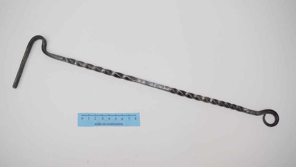 roman fire or cooking rake 40cm long