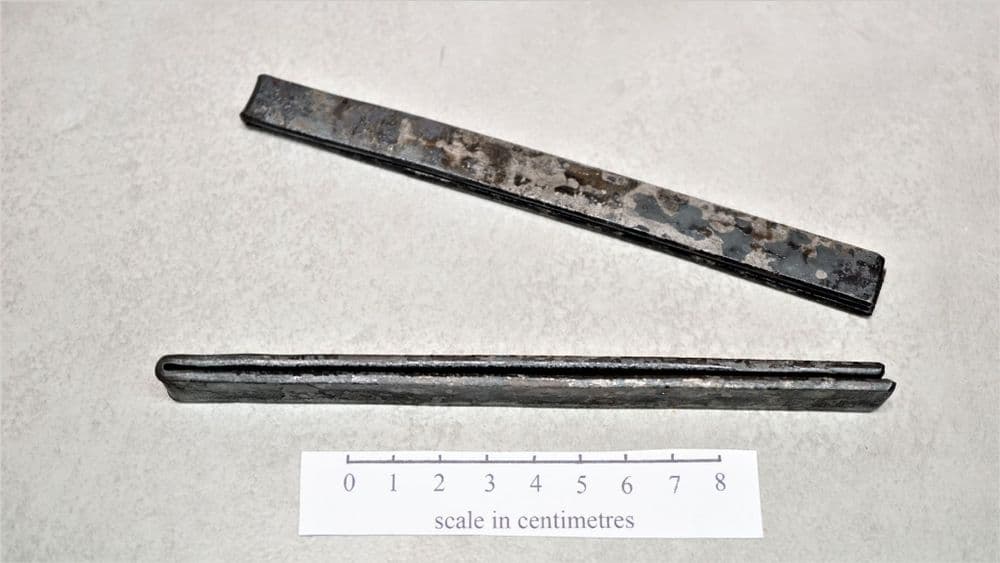 roman period metalworkers clips from cirencester 6" 150mm long set of 2