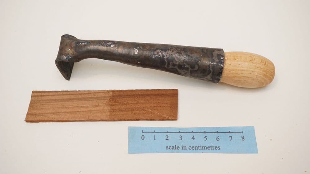 roman wood scraper from the carpenters grave at relja in zadar