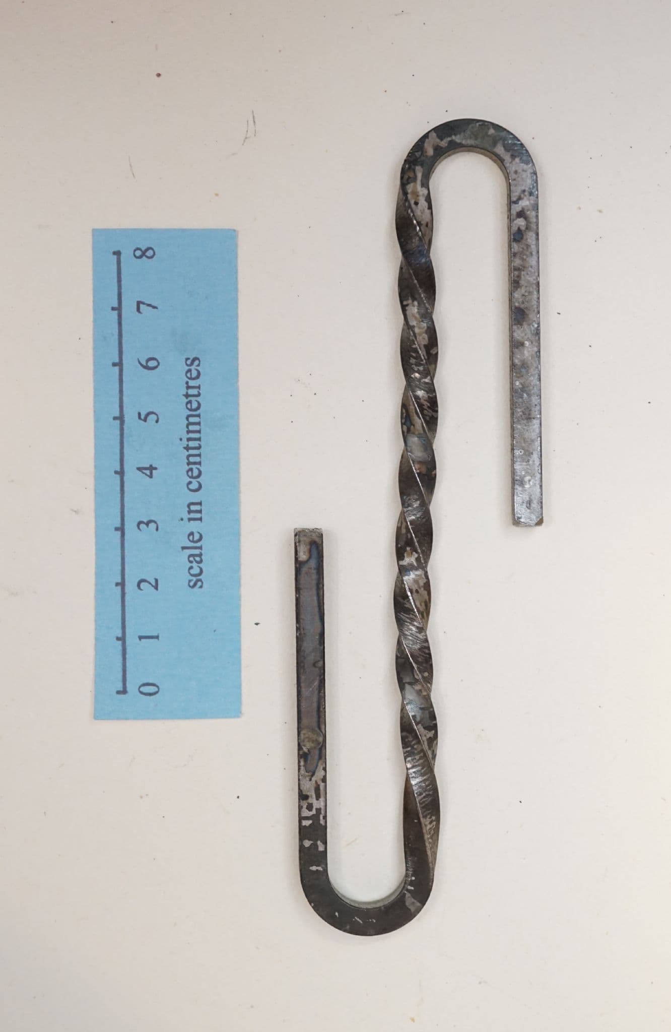 set of 4 twisted square section deep S hooks 14cm long