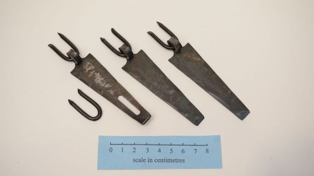 viking anglo-norse style hinge hasp and staple set undrilled