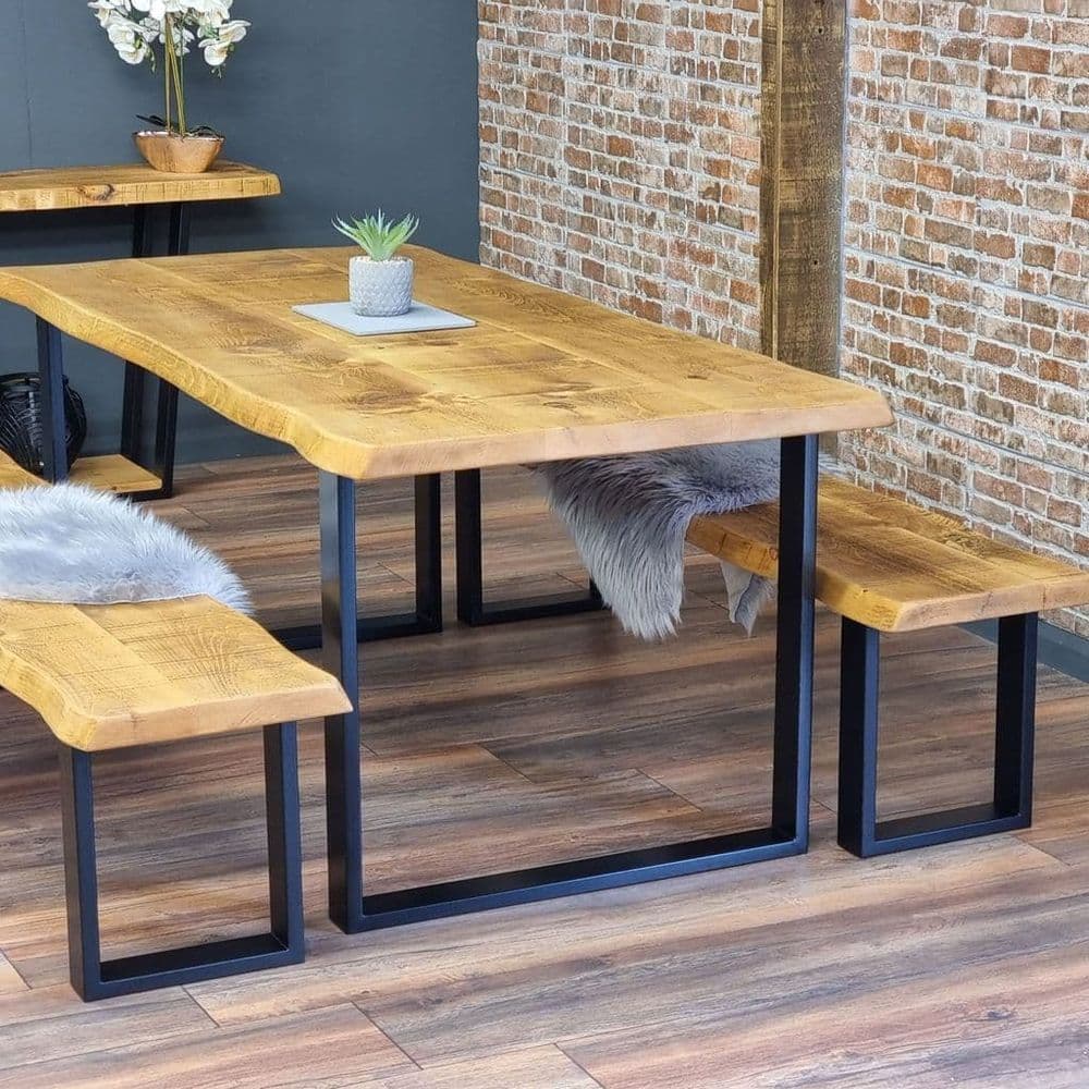 Live Edge Dining Table SQUARE LEGS
