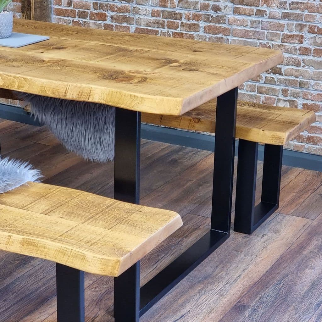 Live Edge Dining Table SQUARE LEGS