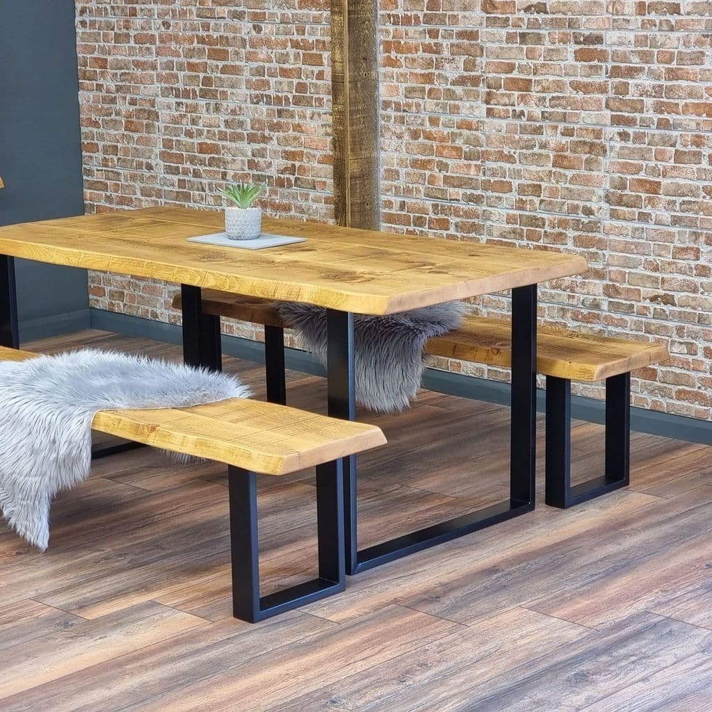 Live Edge Dining Table SQUARE LEGS