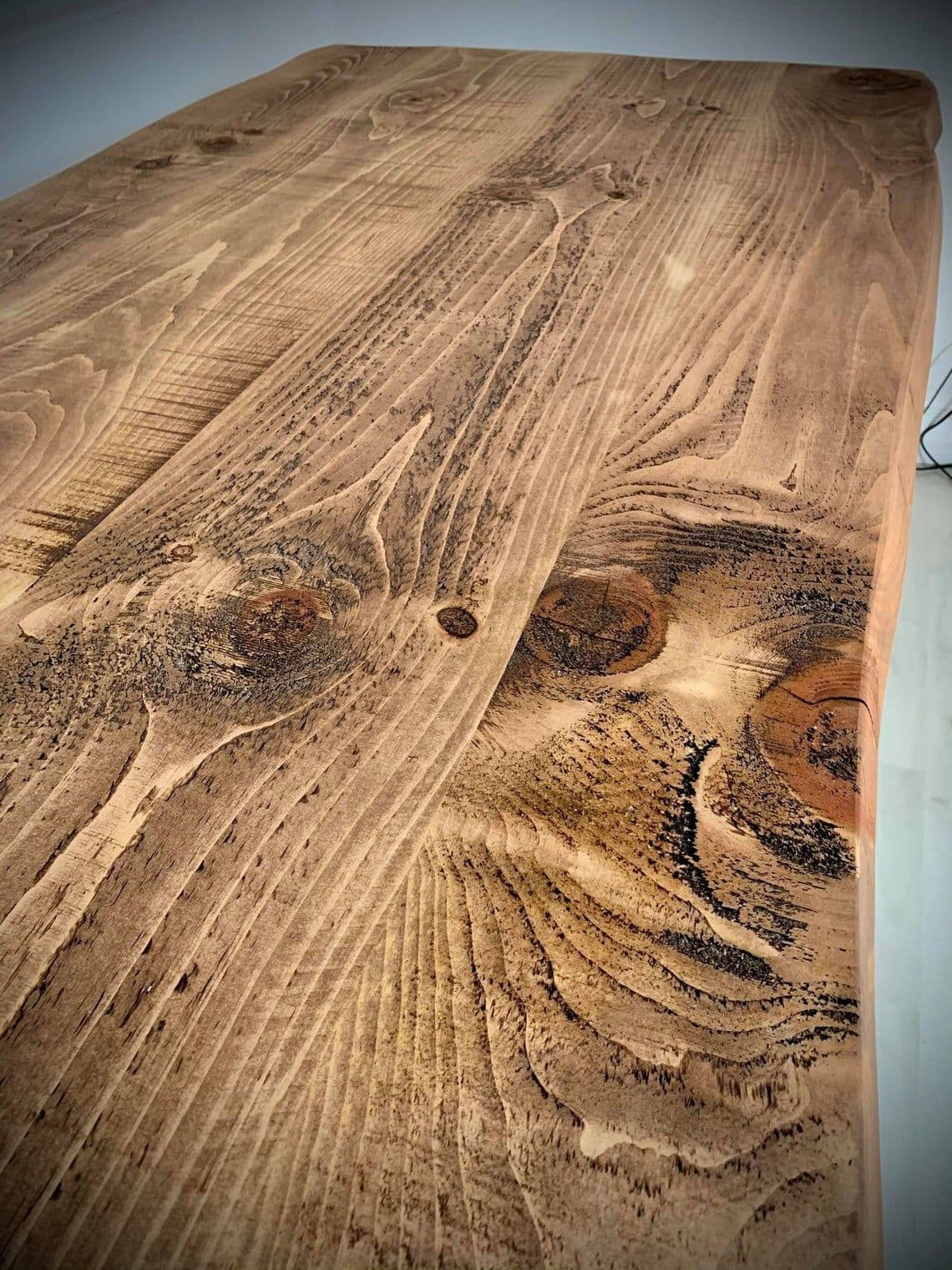 Live Edge Dining Table X Frame Legs