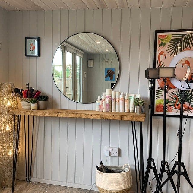 Live Edge Round Corners Console Table / 34cm Depth /4 Hairpin Legs