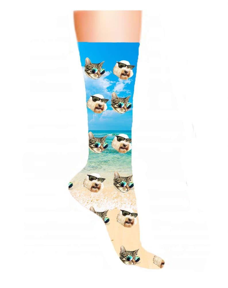 Beach Vibes 2 Faces Photo Socks