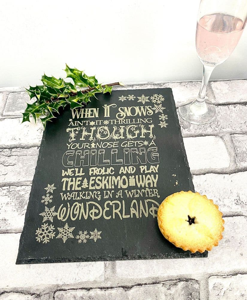 Winter Wonderland Slate Board