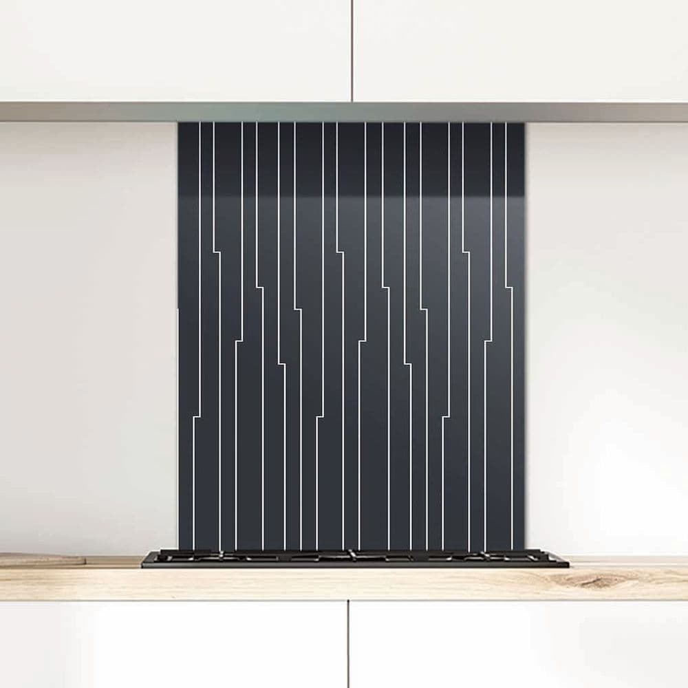 Art Deco Basalt Glass Splashback