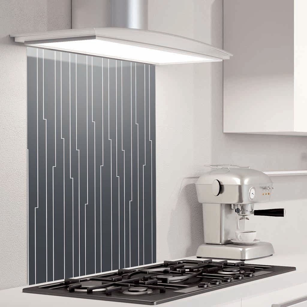Art Deco Basalt Glass Splashback