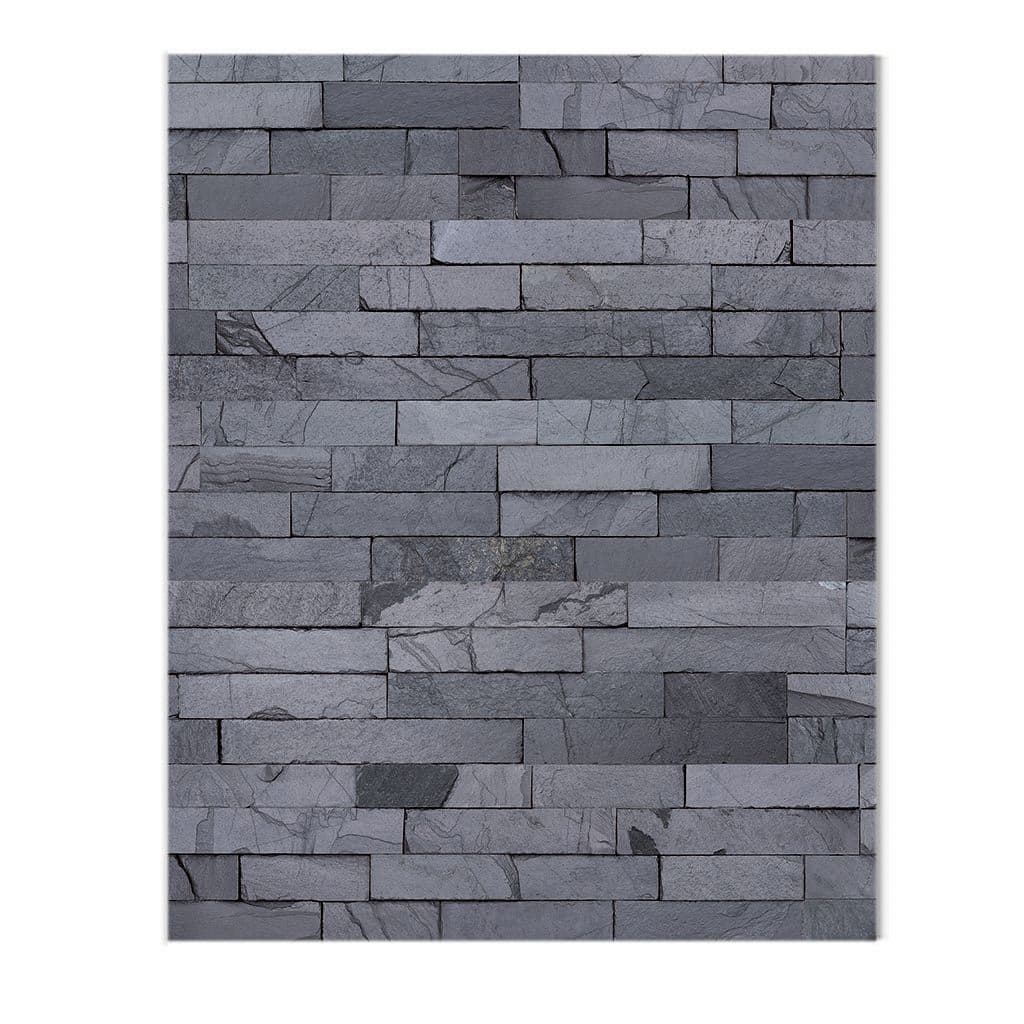 Grey Slate Split Face - Glass Splashback