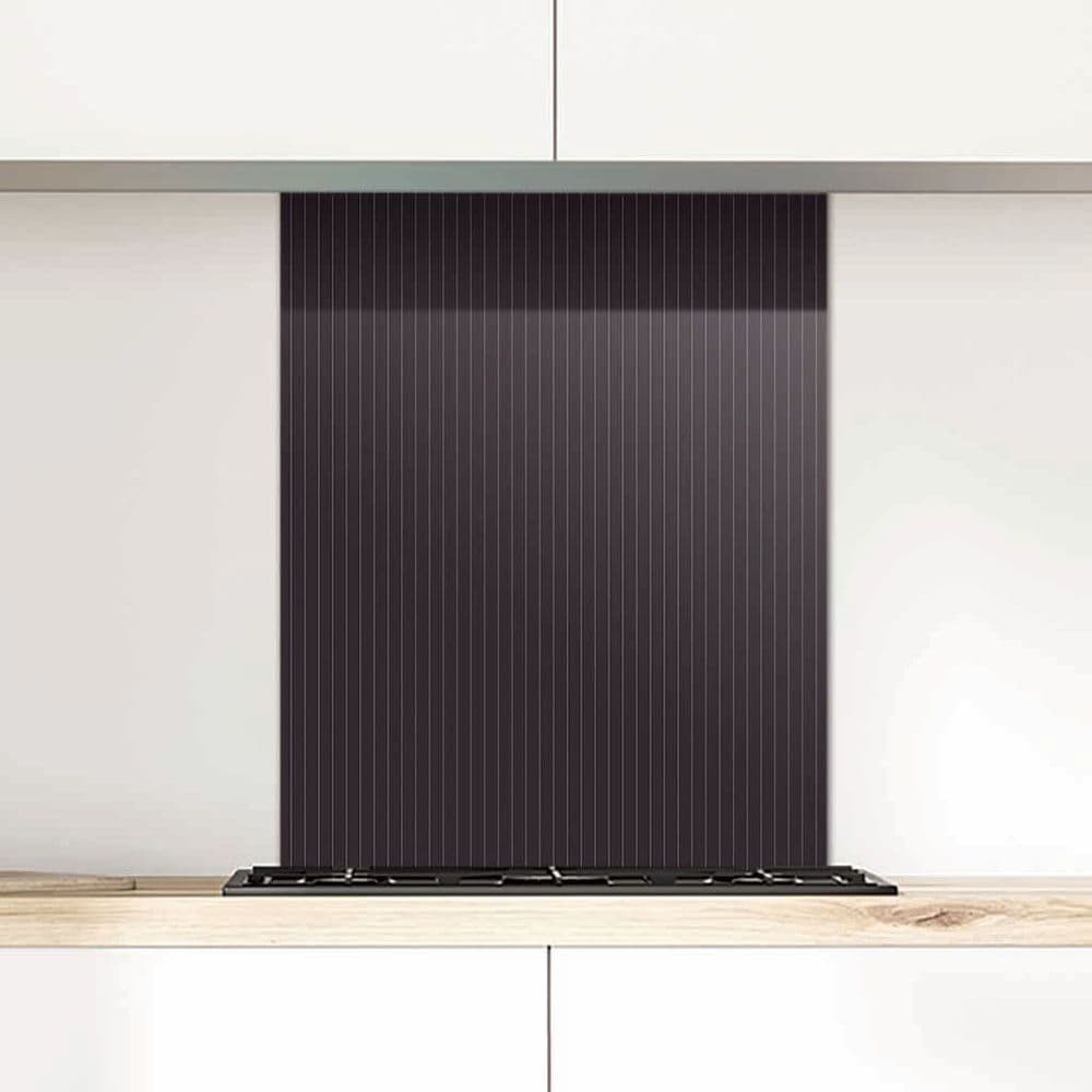 Pinstripe Charcoal Glass Splashback