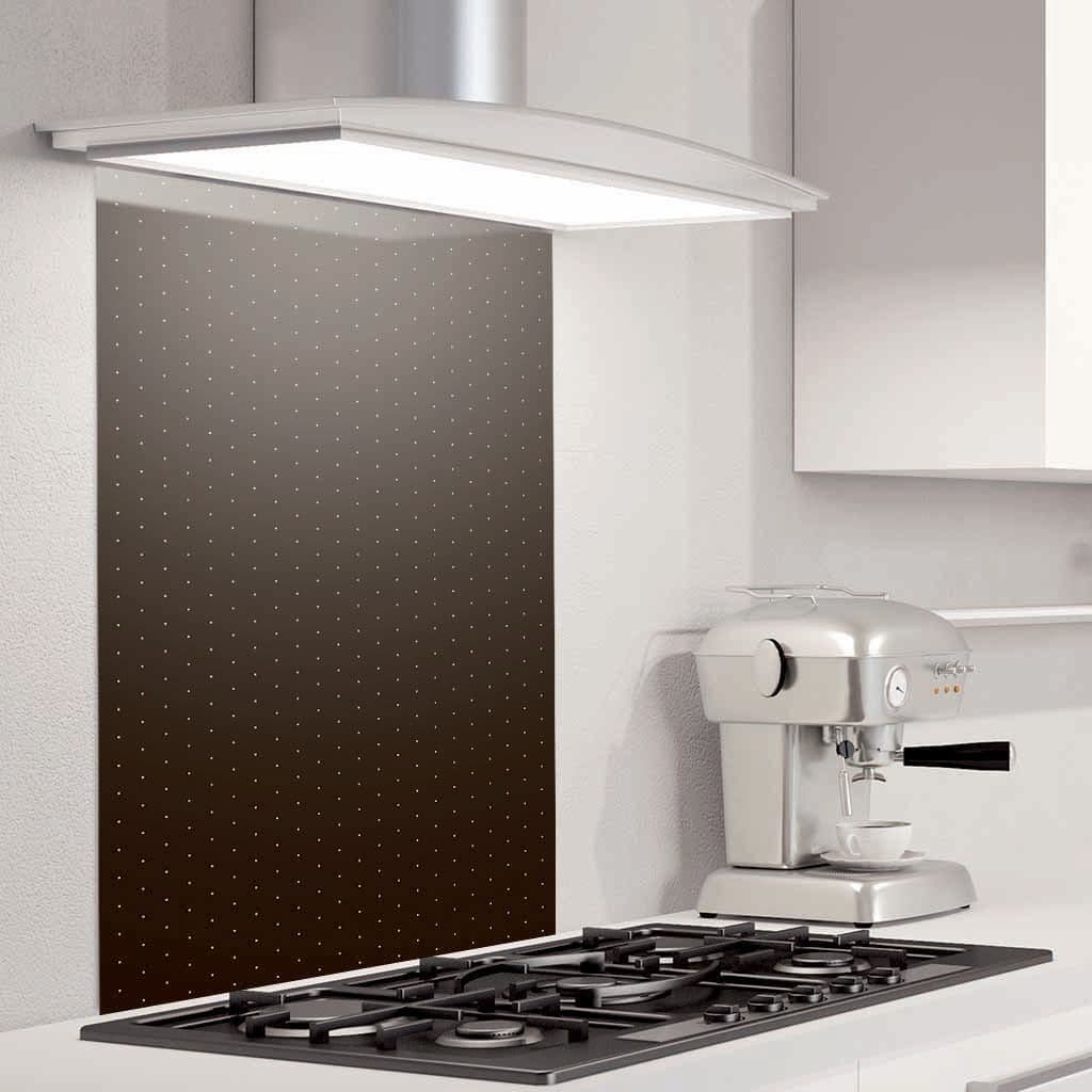 Polka Dot Glass Splashback Espresso