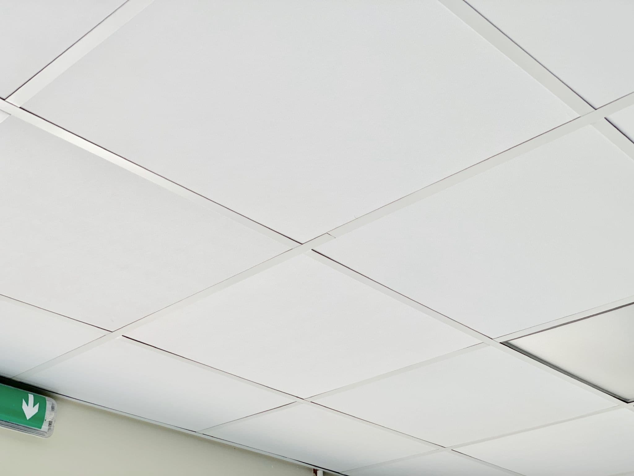 Suspended Ceiling Tiles Vinyl Laminated EasyClean & Wipeable 595mm x ...
