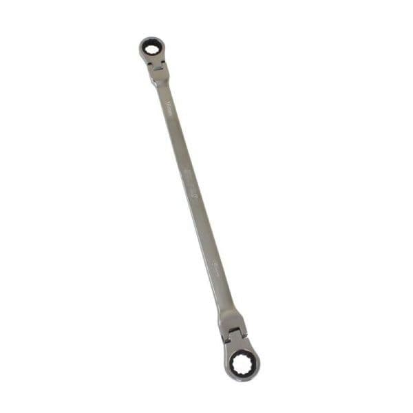 16mm / 18mm Double Flex Head Long Reach Ratchet Ring Spanner US PRO 3871