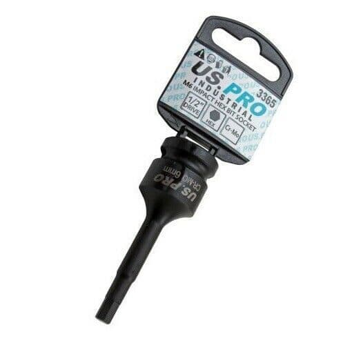 6mm Hex Bit Impact Socket 1/2" Drive L78mm US PRO INDUSTRIAL 3365