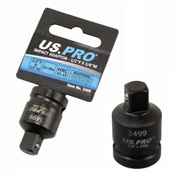 Impact Socket Adaptor 1/2" Drive to 3/8" Drive Reducer Step Down US PRO ...