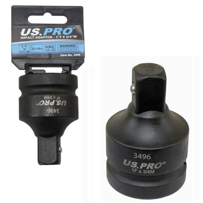 Impact Socket Adaptor 1" Drive to 3/4" Drive Reducer Step Down US PRO 3496