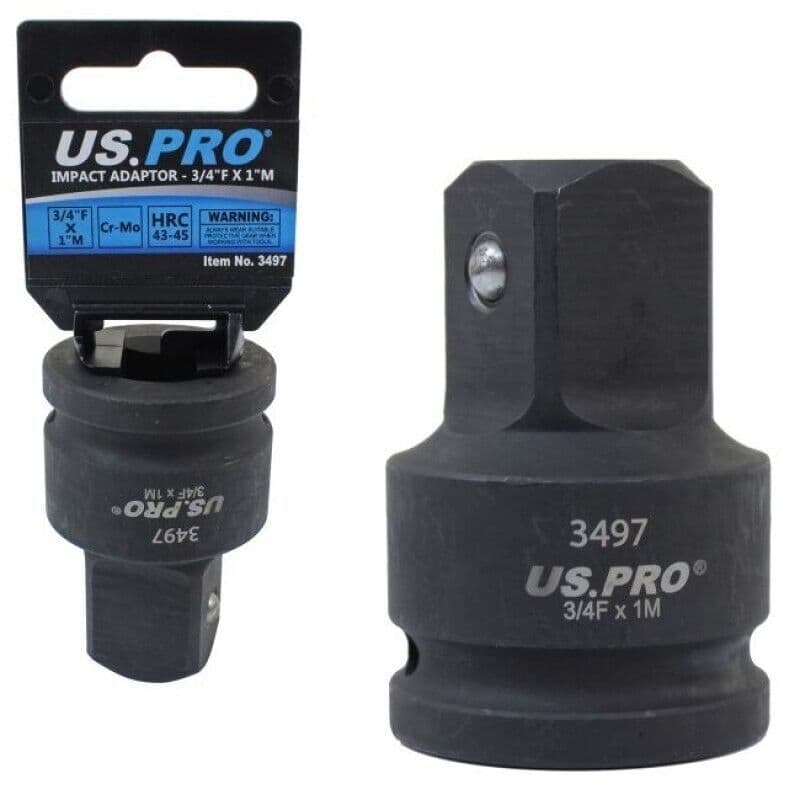 Impact Socket Adaptor 3/4" Drive Up To 1" Drive Step Up US PRO 3497