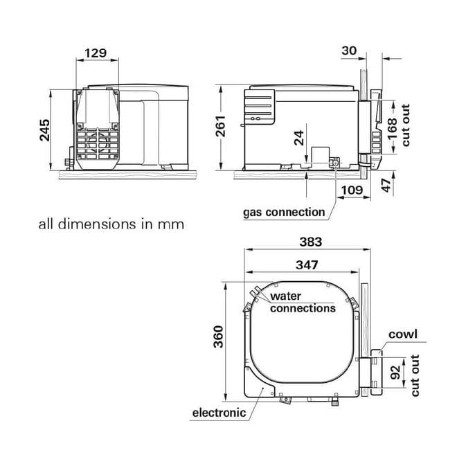 Truma Ultrastore Rapide 10L Gas & Electric Boiler