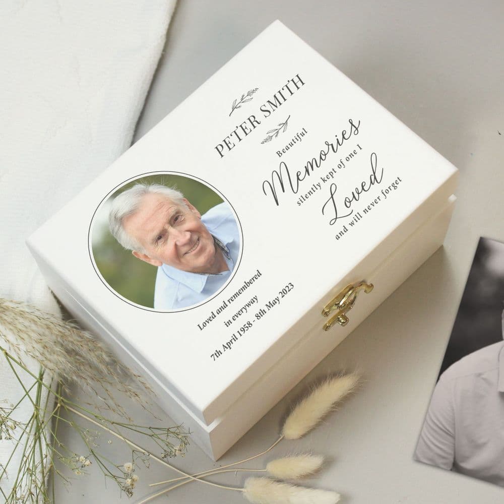 Personalised Photo Memorial Memory Holder Box