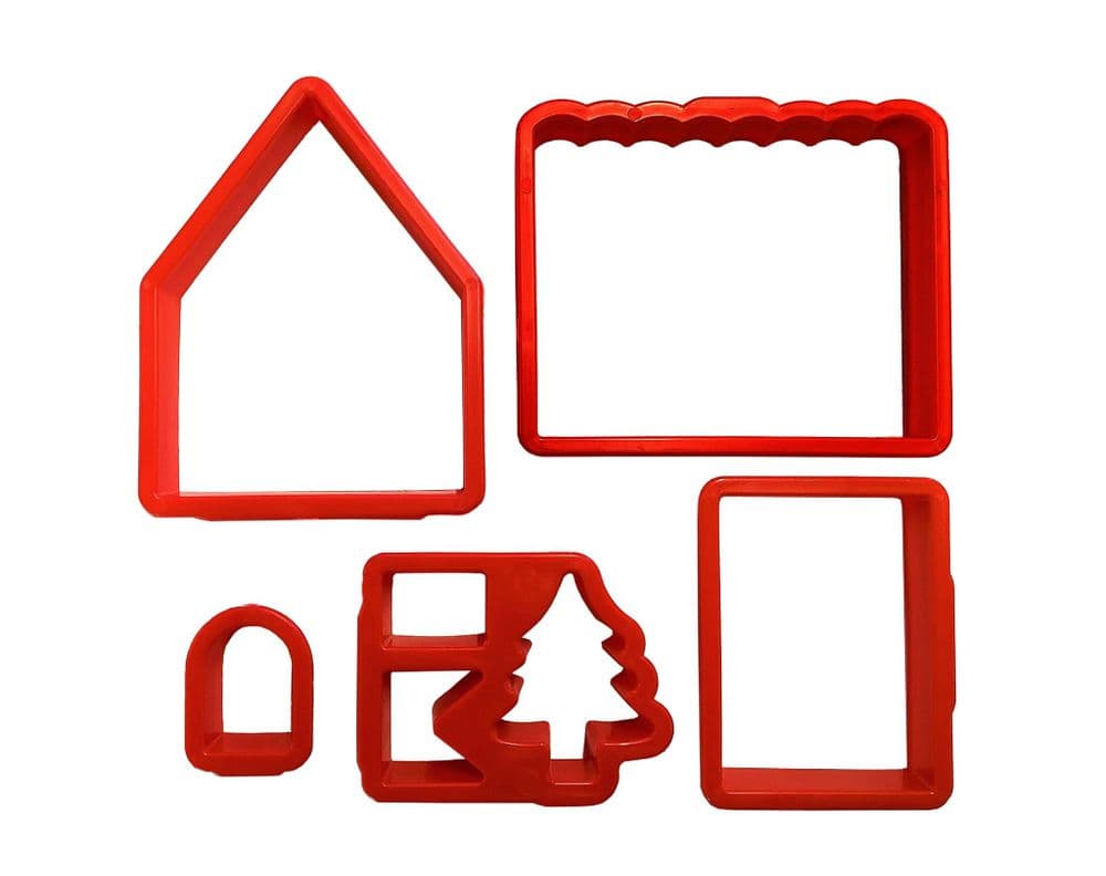 10 Pack Gingerbread House Cookie Cutter Set S7865