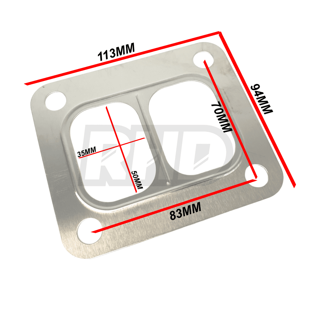 RHD STAINLESS STEEL T4 TUBRO CHARGER DIVIDED INLET FLANGE GASKET