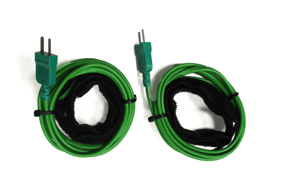 Pair of pipe clamp temperature probes wrap-round