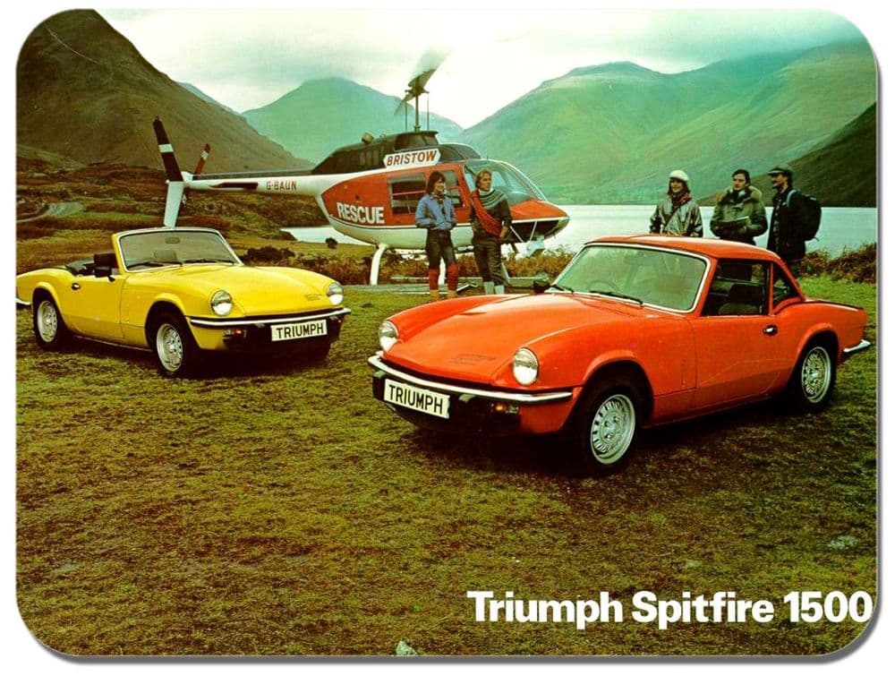 Triumph Spitfire 1500 1980 Car Ad Mouse Mat Classic Car Mouse pad Brochure