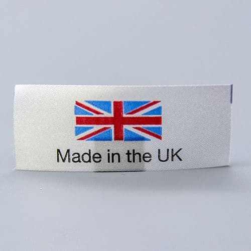 Printed "Union Jack Made In The UK" Fabric Labels