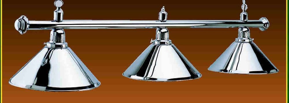 Chrome Pool Table Light Rosetta Lighting Snooker Shades Chandelier ...