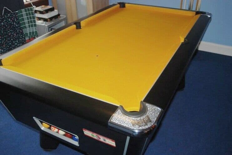POOL TABLE SPEED CLOTH GOLD 7x4 QUALITY POOL TABLE CLOTH BED & CUSHION ...
