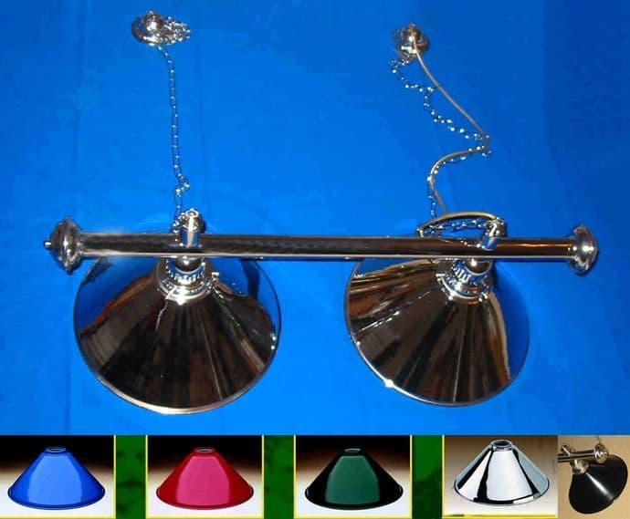 ROSETTA CHROME POOL SNOOKER TABLE LIGHTING LIGHT SHADE CHOICE HIGH QUALITY