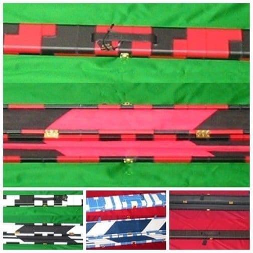 Rosetta Leather cue case for 2 x 1 piece Snooker Pool Billiard cues ...