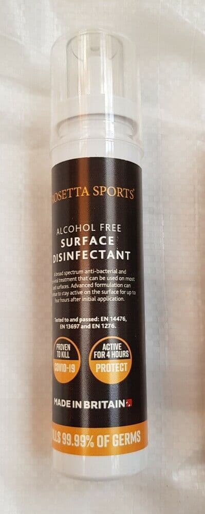 ROSETTA SPORTS ALCOHOL FREE TABLE SURFACE DISINFECTANT SANITISER 125m ...