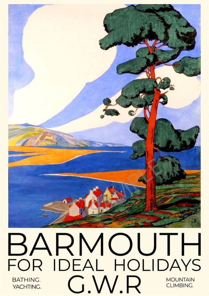 Barmouth railway poster GWR