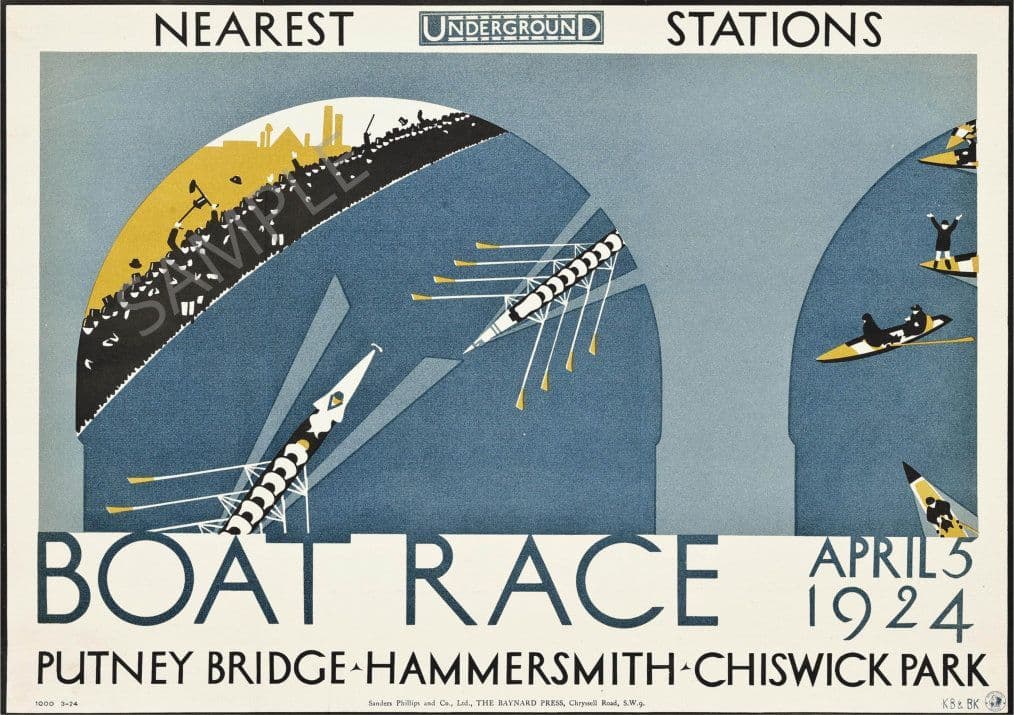 Boat Race 1924 Underground Poster