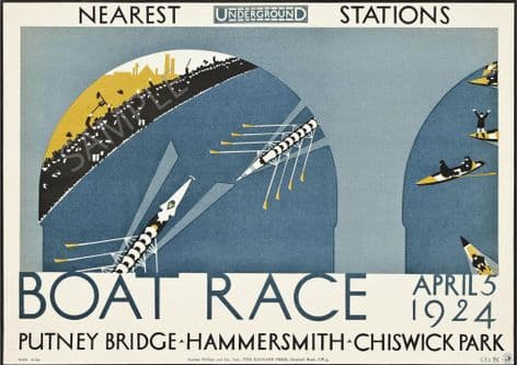 Boat Race 1924 Underground Poster