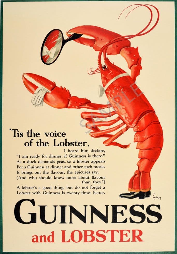 Guinness and Lobster in White Tie