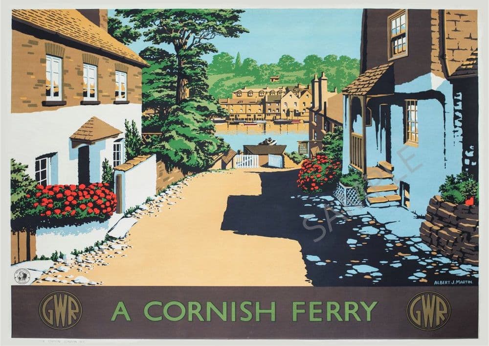 GWR "A Cornish Ferry" Art Deco Poster