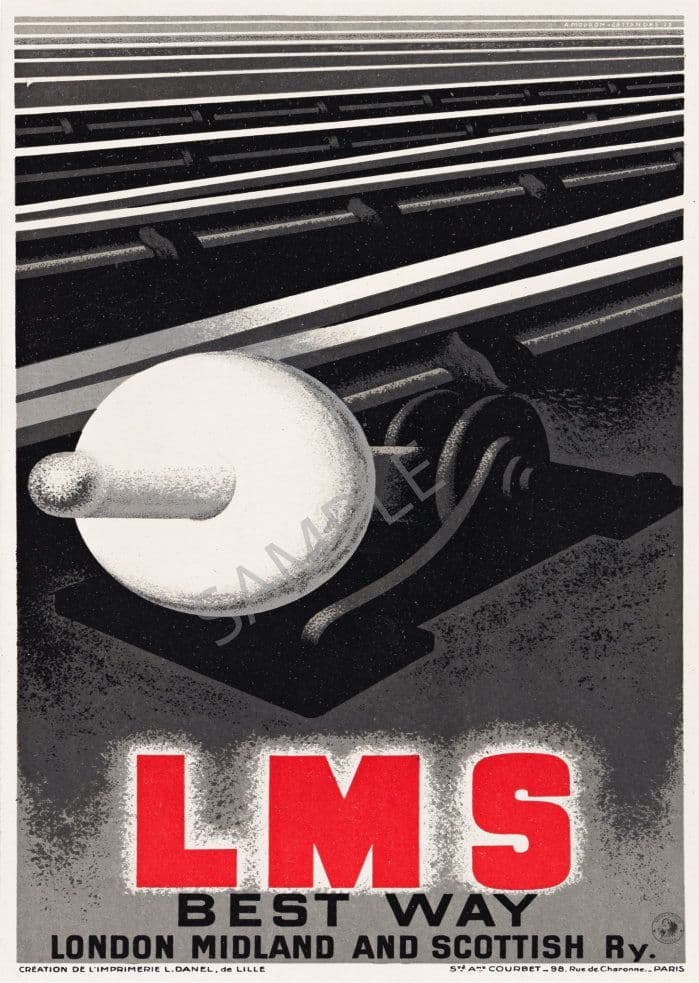 LMS Best Way Poster Railway Points