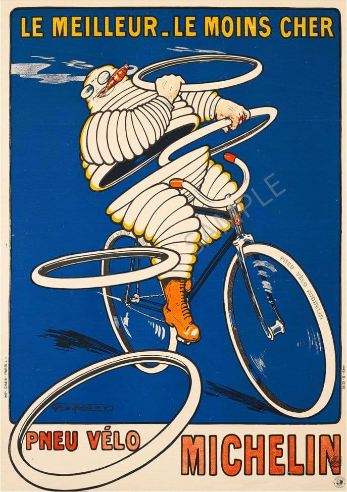 Michelin Bicycle Tyres French Advert Falling Apart