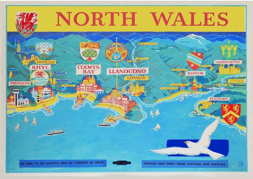 North Wales Map British Rail
